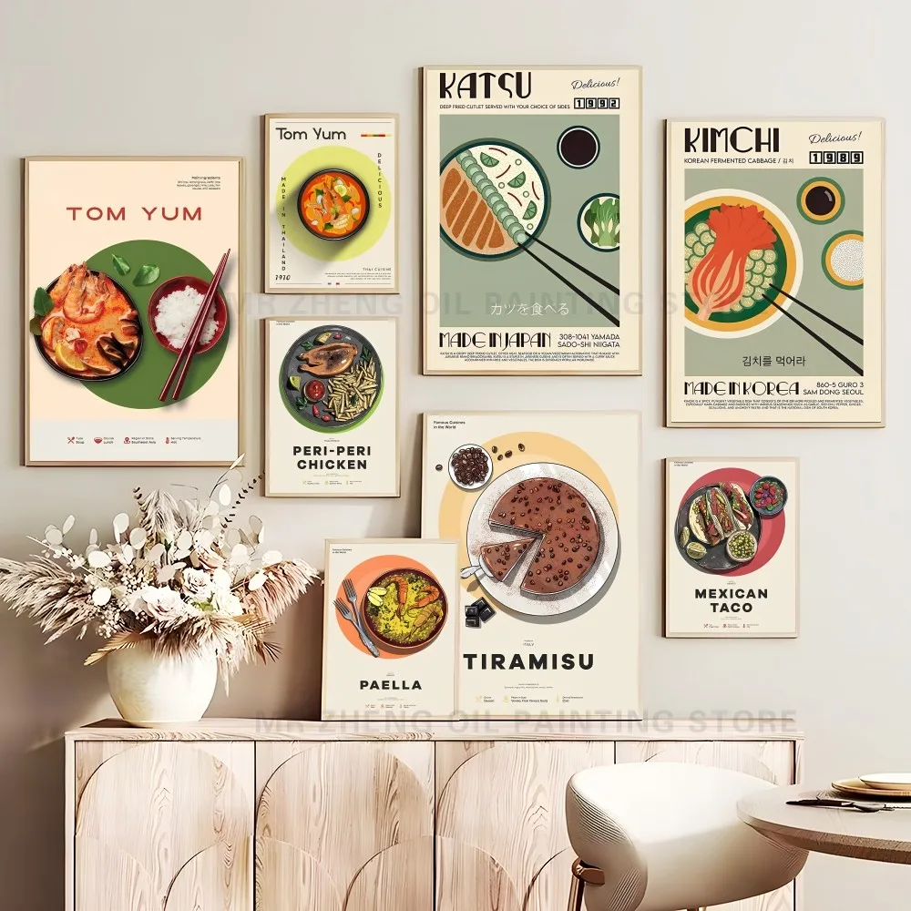 1PC-Japanese-Style-Thai-Noodle-Abstract-Food-Poster-Self-adhesive-Art ...