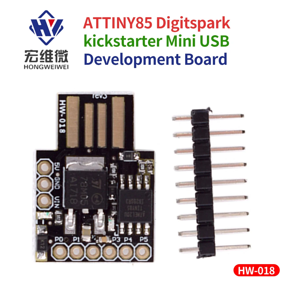 Attiny85 Digispark Kickstarter mikro USB geliştirme kurulu IIC I2C ve SPI Vis USI minyatür ...