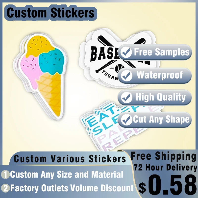 Custom-Vinyl-Stickers-with-Logo-Customize-Stationery-Stickers-Die-Cut ...