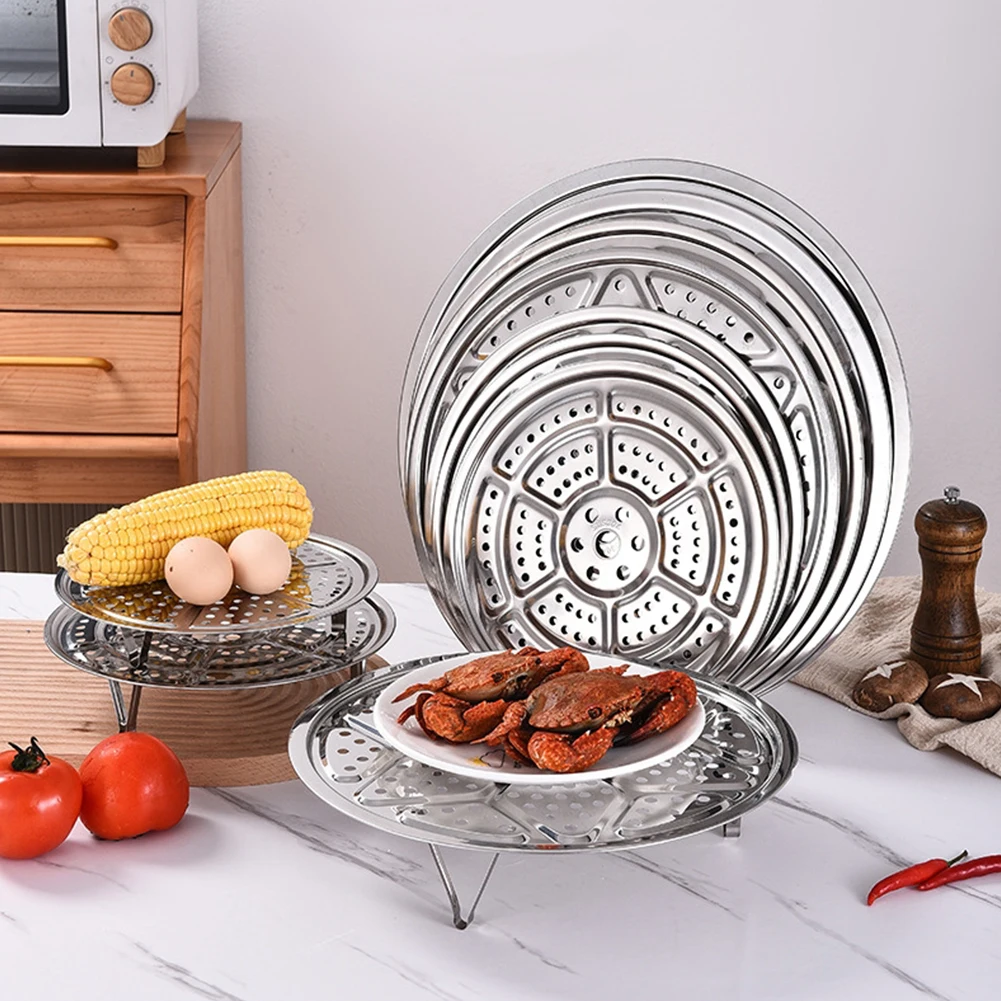 1pcs-304-Stainless-Steel-15-39cm-Steamer-Tray-Round-Steamer-Rack ...