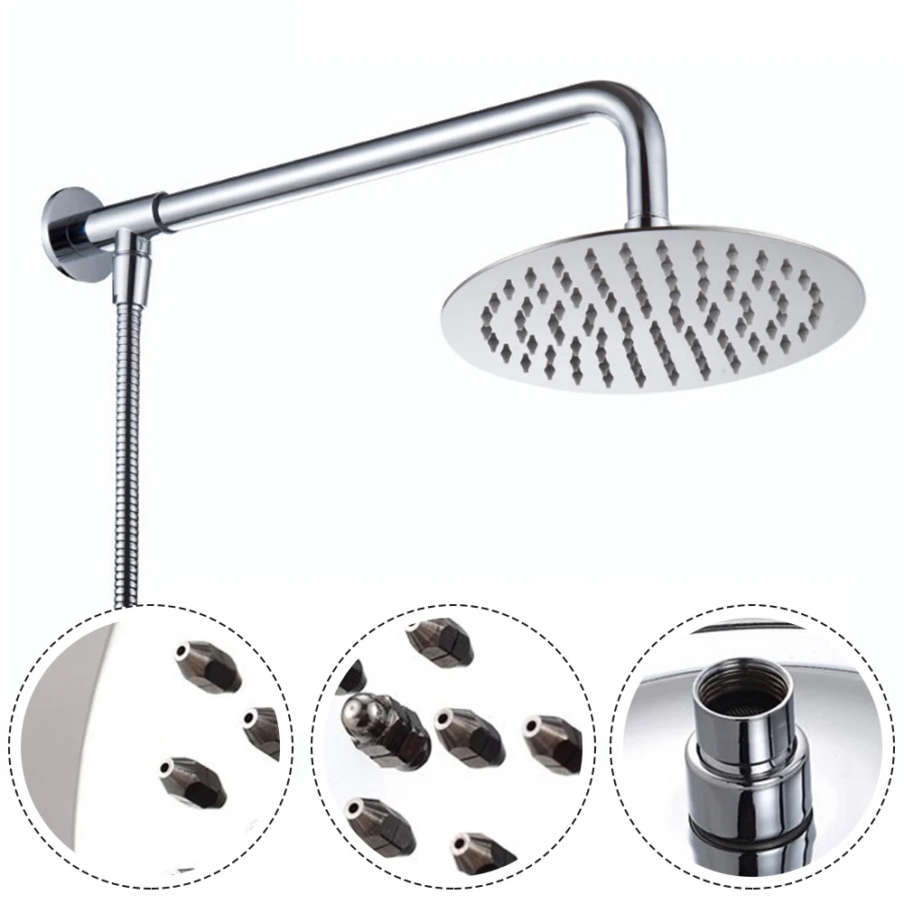Large-Round-Shower-Head-Bath-Shower-Head-Waterfall-Chrome-Rainfall ...