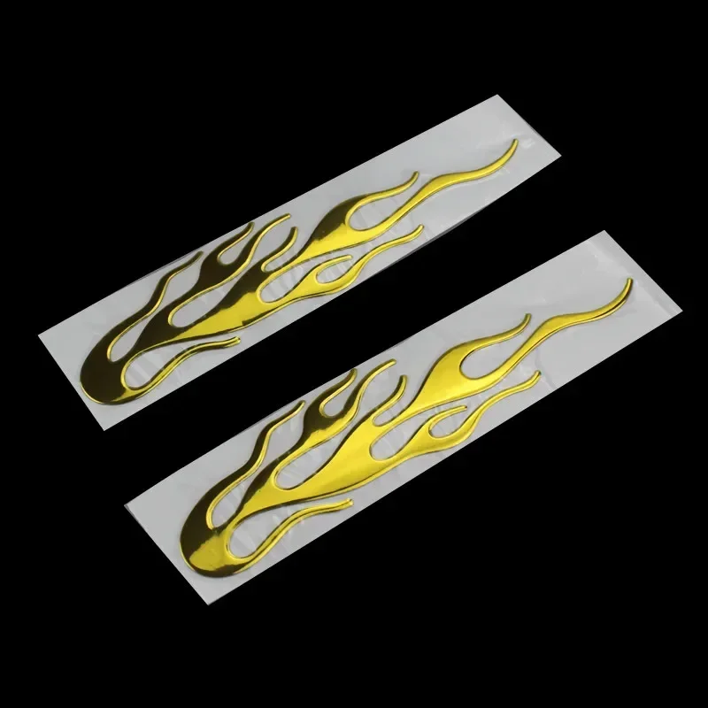 2PCS Car Motorcycle 3D Flame Fire Reflective Sticker Vinyl Decal ...