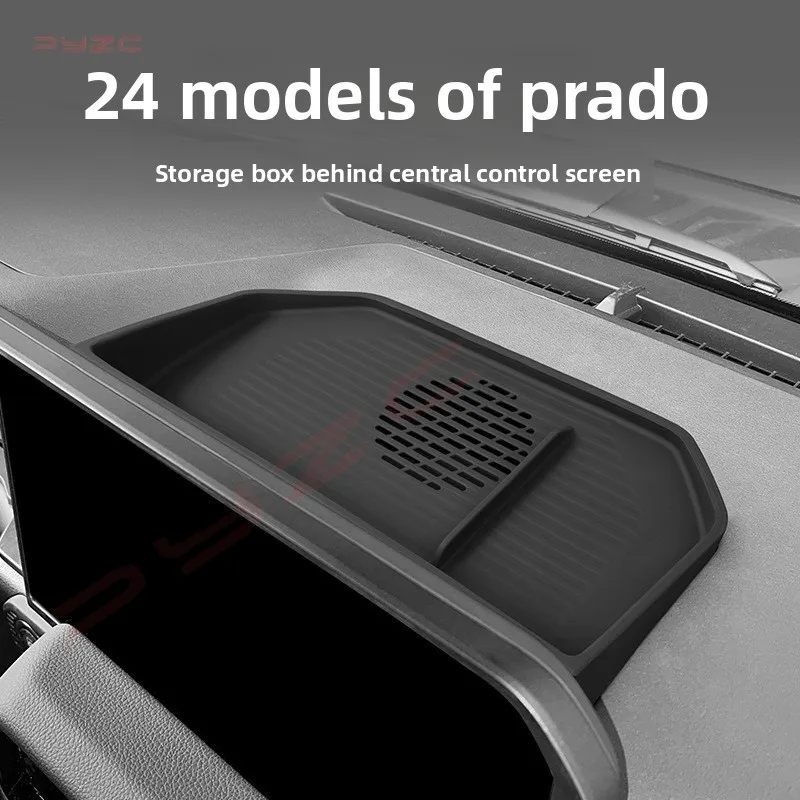 For 2024 Prado Silicone Screen Rear Storage Boxes Car Storage Boxes ...