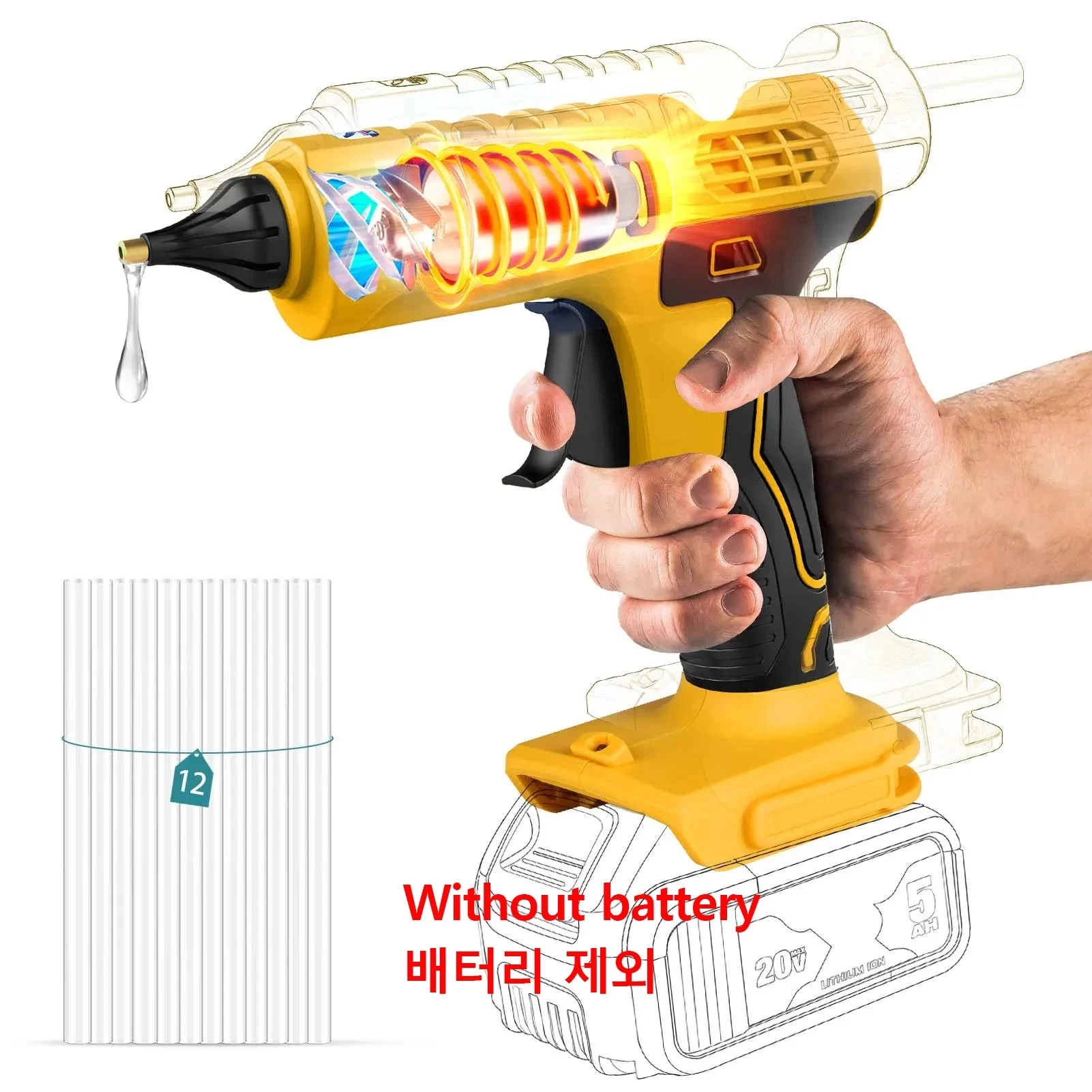 Wireless-Electric-Cordless-Heat-Gun-Kit-20V-Anti-scald-Nozzle-Repair ...