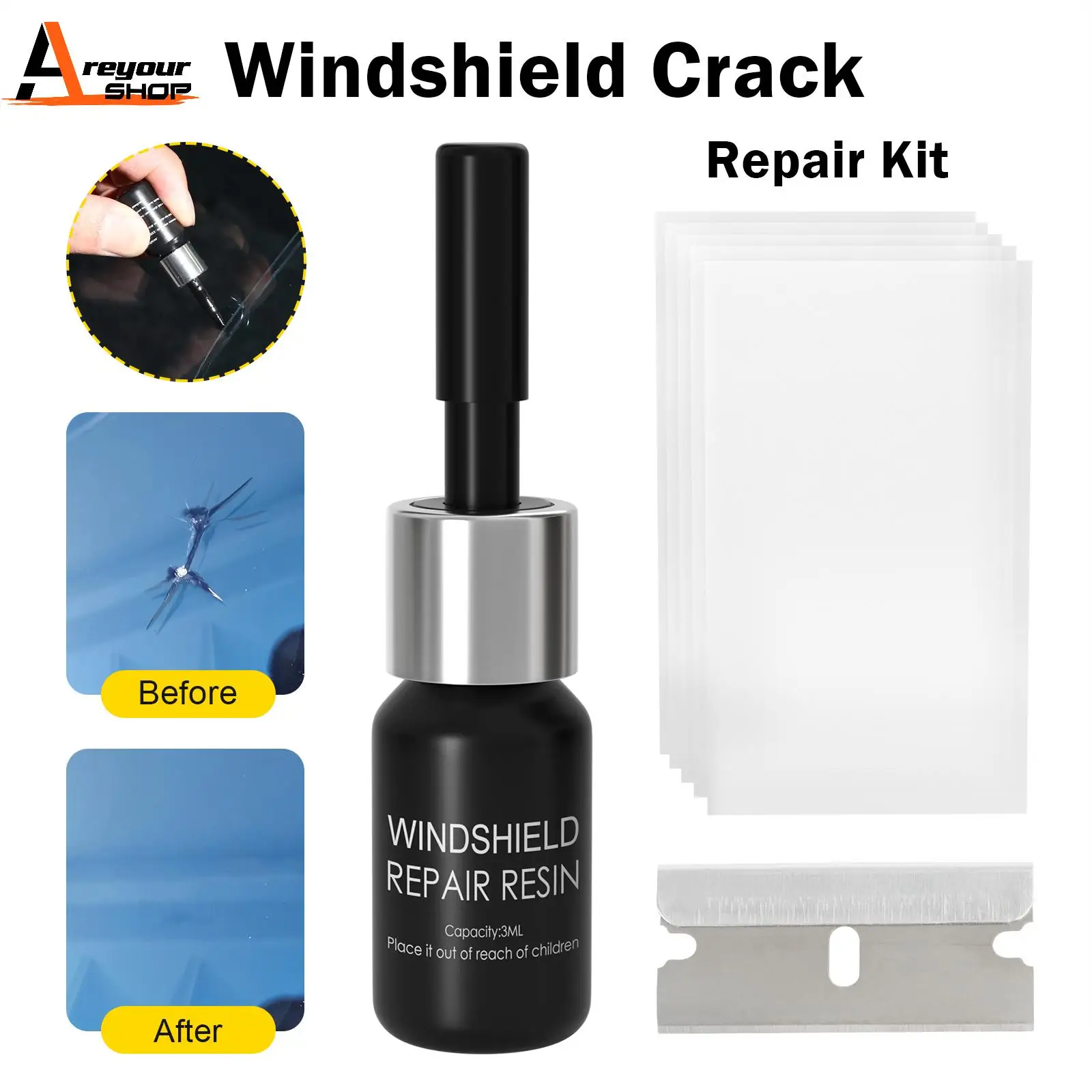 Areyourshop-Front-Window-Repair-Kit-Liquid-Glass-for-Car-Cracked-Glass ...
