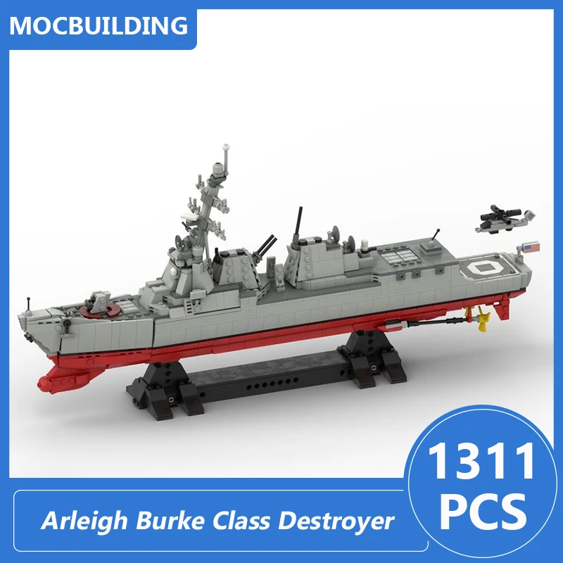 Arleigh-Burke-Class-Destroyer-1-300-1-150-Scale-Model-Moc-Building ...
