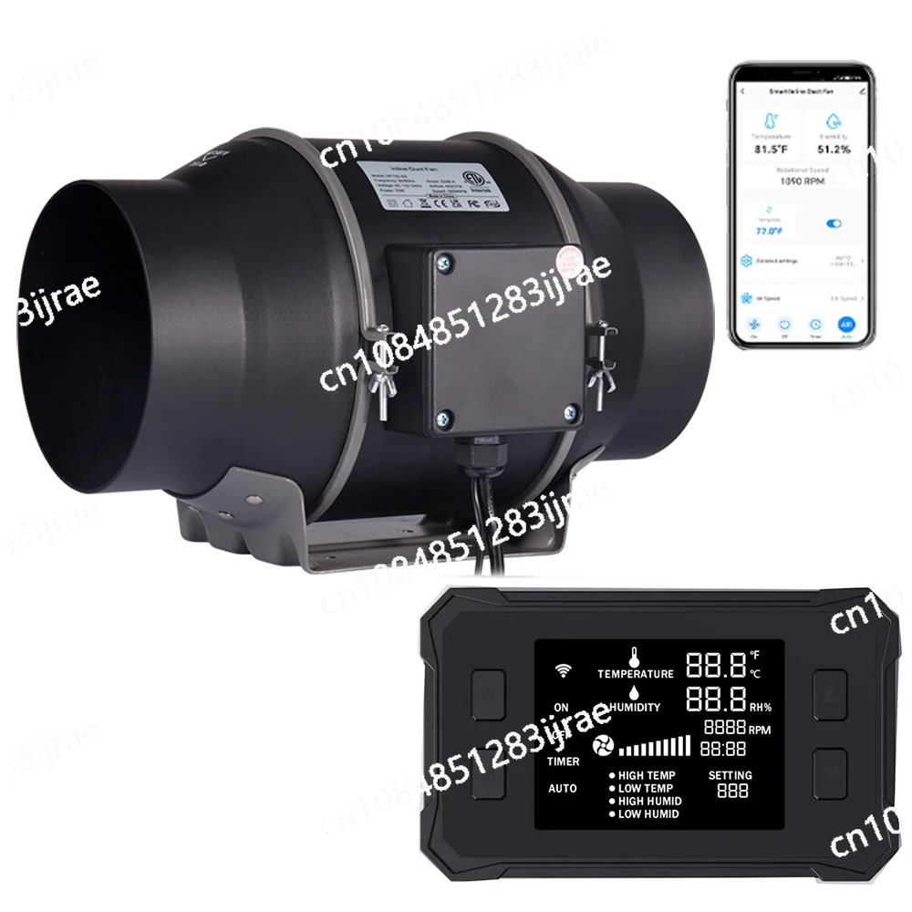 Europe-New-Smart-Inline-Duct-Fan-WIFI-APP-4-6-8-Inch-Quiet-Vent-Booster ...