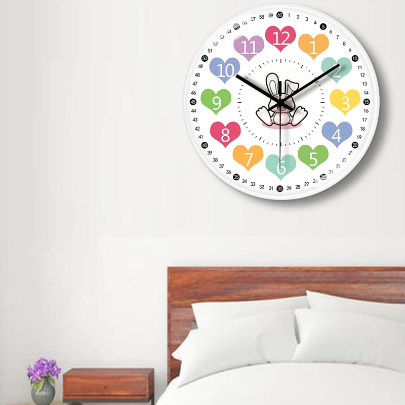 20Cm-Digital-3D-Cute-Wall-Clock-Living-Room-Modern-Children-Round-Wall ...