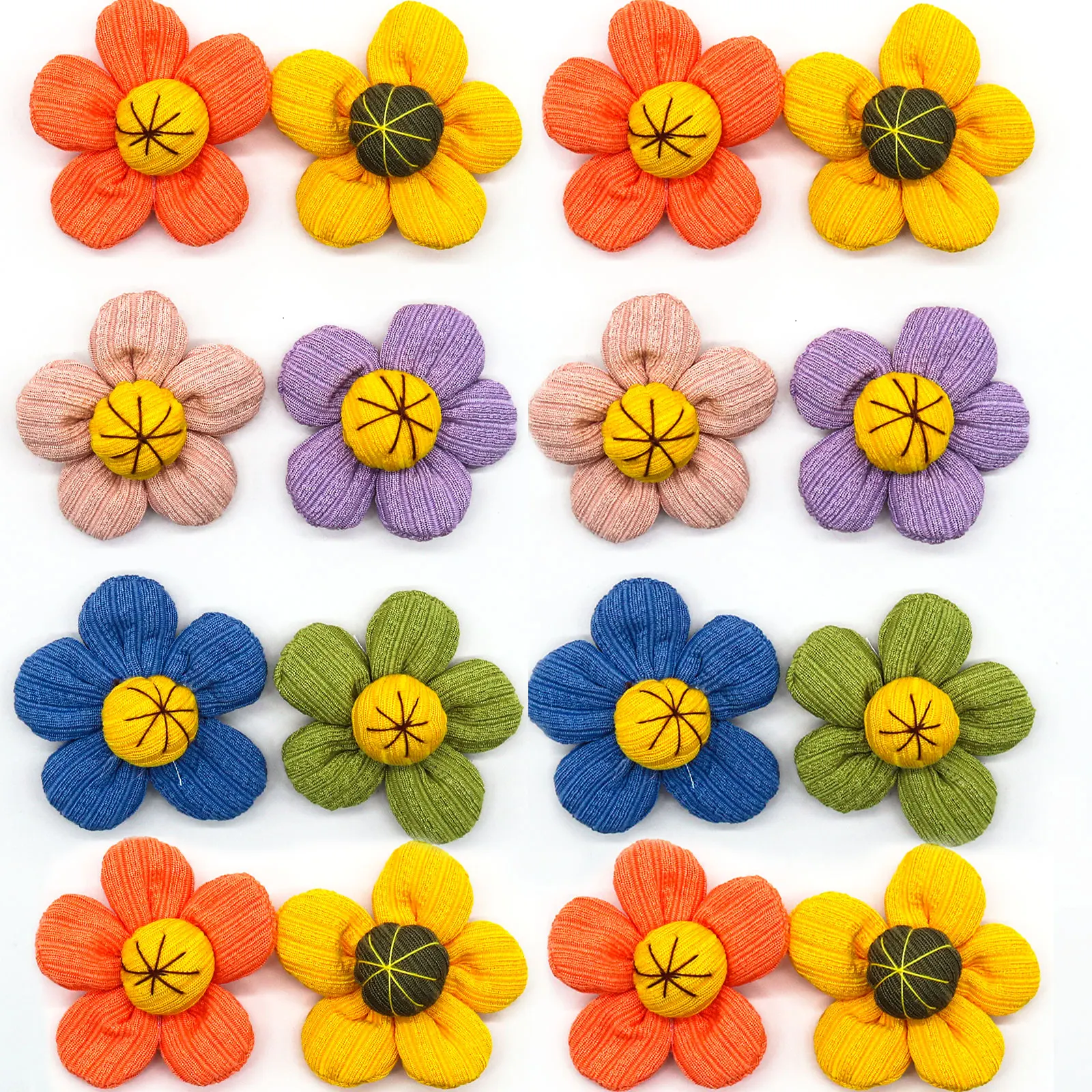 50ps Flower Collar Dog Collar Accessories Dogs Dog Bow Tie Movable Pet