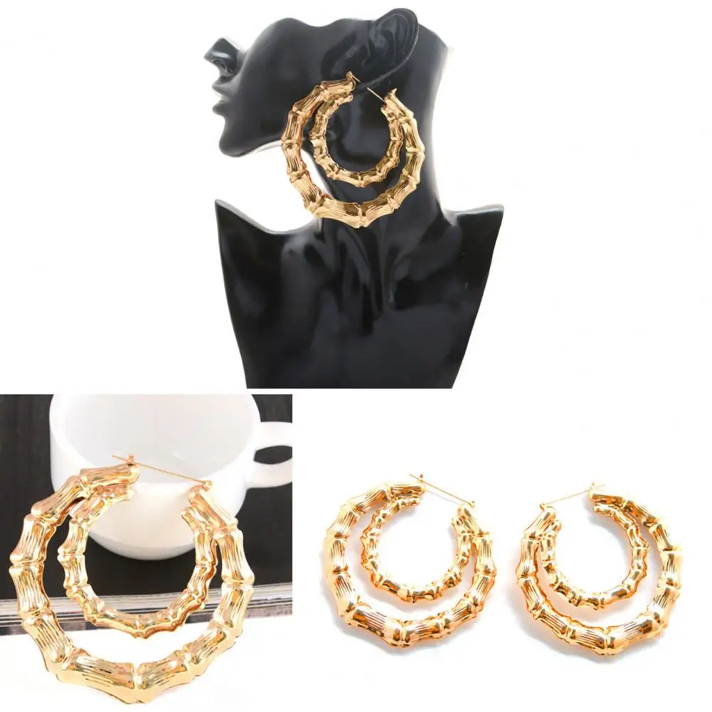 Bamboo-Joint-Earrings-Ear-Jewelry-Exaggerated-Bamboo-Joint-Hoop ...