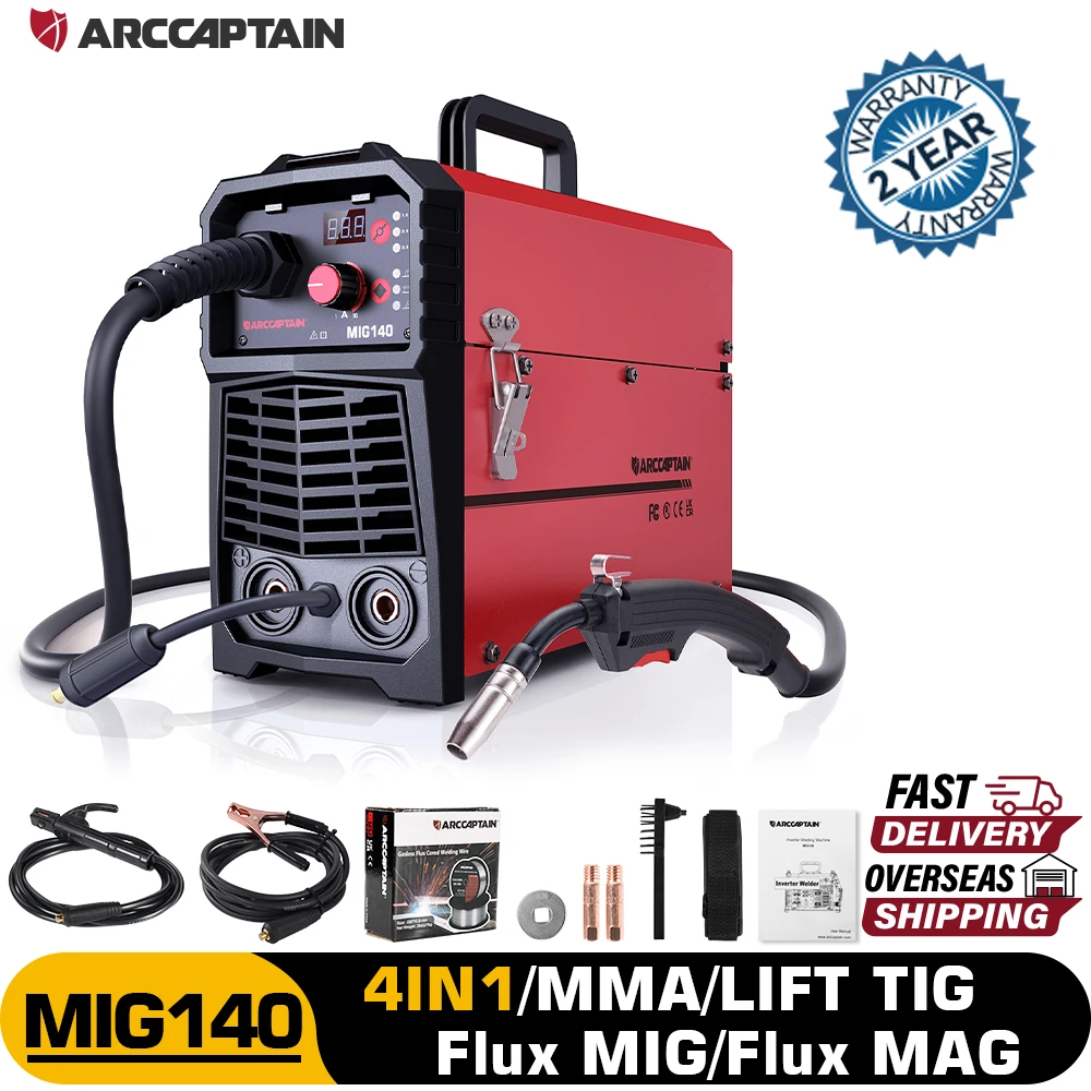 ARCCAPTAIN-4-in-1-MIG-Welding-Machine-DC-140A-Flux-Core-MIG-Lift-TIG ...