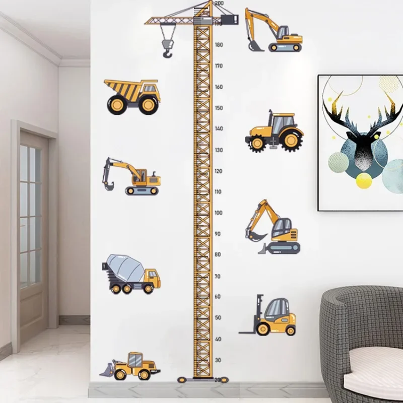 Height-Stickers-Construction-Vehicle-Tower-Crane-for-Kids-Room ...