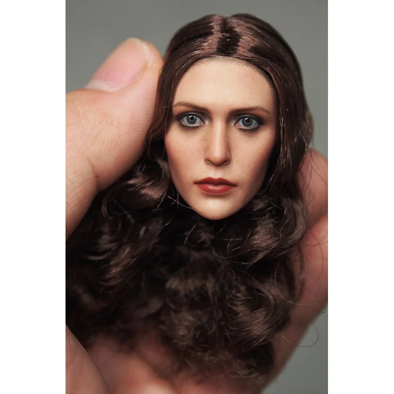 Mnotht Toys Custom 1/6 Scale Elizabeth Olsen Scarlet Witch Head Sculpt ...