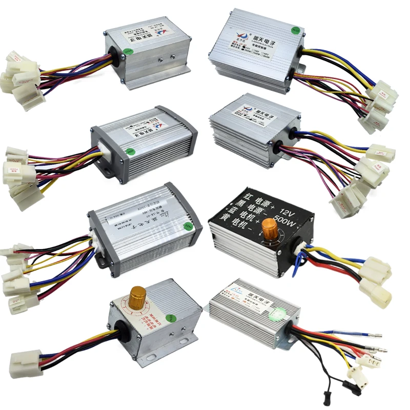 24V-36V-48V-250W-350W-500W-Aluminum-Alloy-Silver-Brushed-Motor-Speed ...