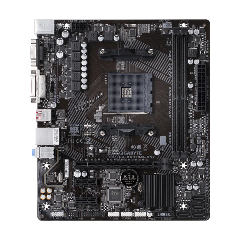 FOR GIGABYTE GA-AB350M-DS2 Motherboard AMD B350 Socket AM4 DDR4 M-ATX ...