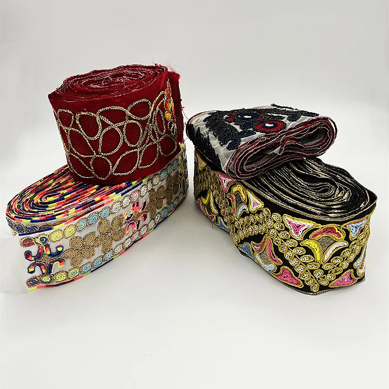 1-Yard-Embroidered-Webbing-Trim-Sewing-Ribbons-Clothing-Decorative-Lace ...