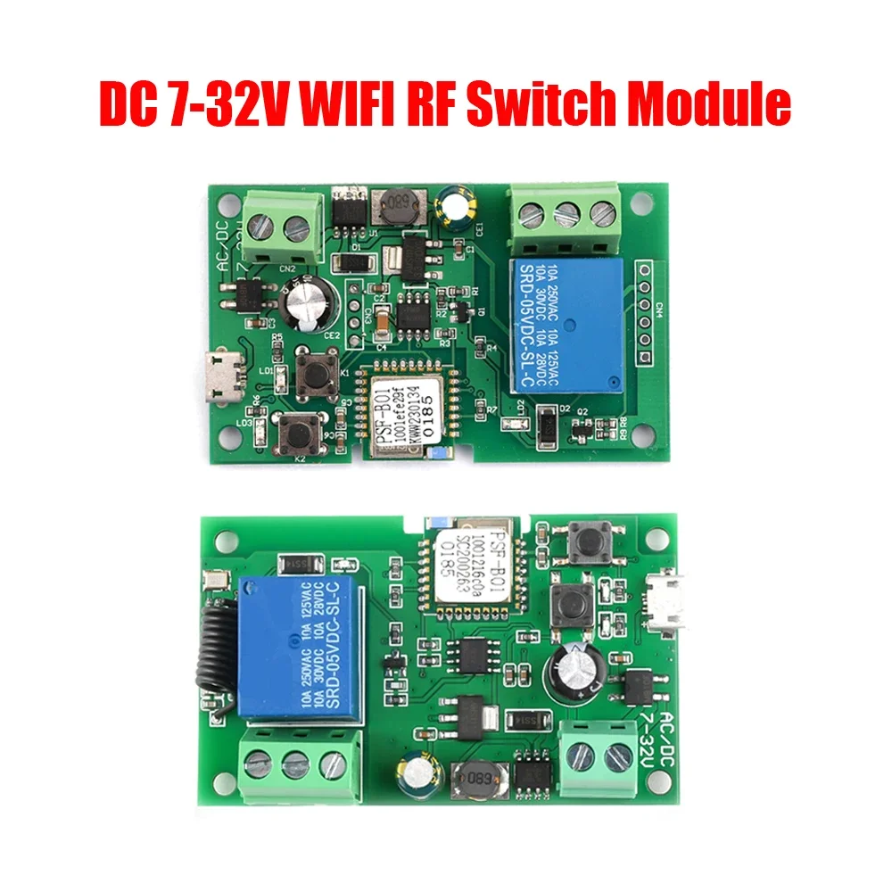 1 Channel For Ewelink Wifi RF Switch Module Self-Locking DC 7-32V ...