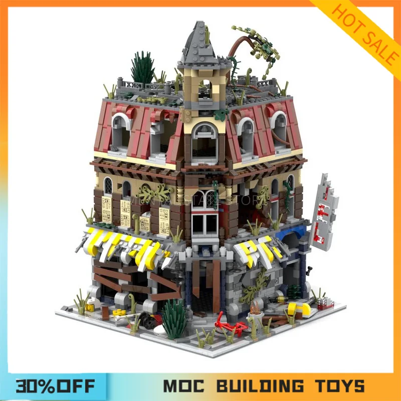 2177PCS-Customized-MOC-Post-apocalyptic-coffee-shops-Building-Blocks ...