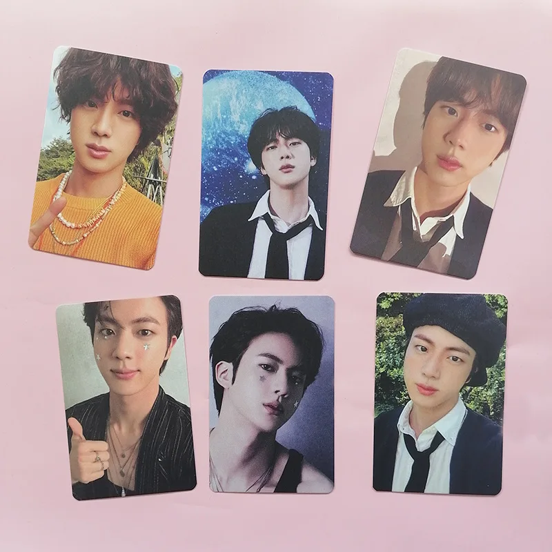 6pcs Kpop Jin Solo Album The Astronaut Photocards Double Sided Lomo ...