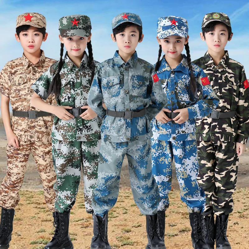 Boys-Military-Training-Uniforms-Children-Combat-Tactical-Camouflage ...