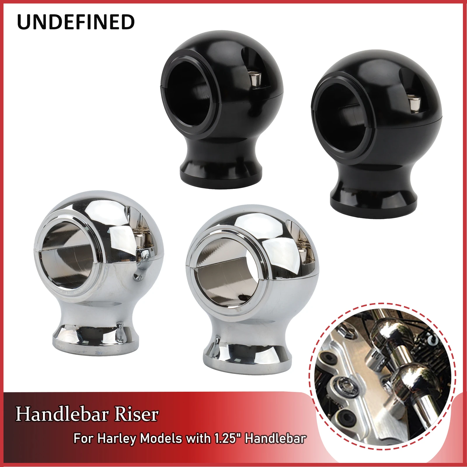 32MM 1.25'' Handlebar Riser Kit Motorcycle Fat Round Handle Bar Heigh ...