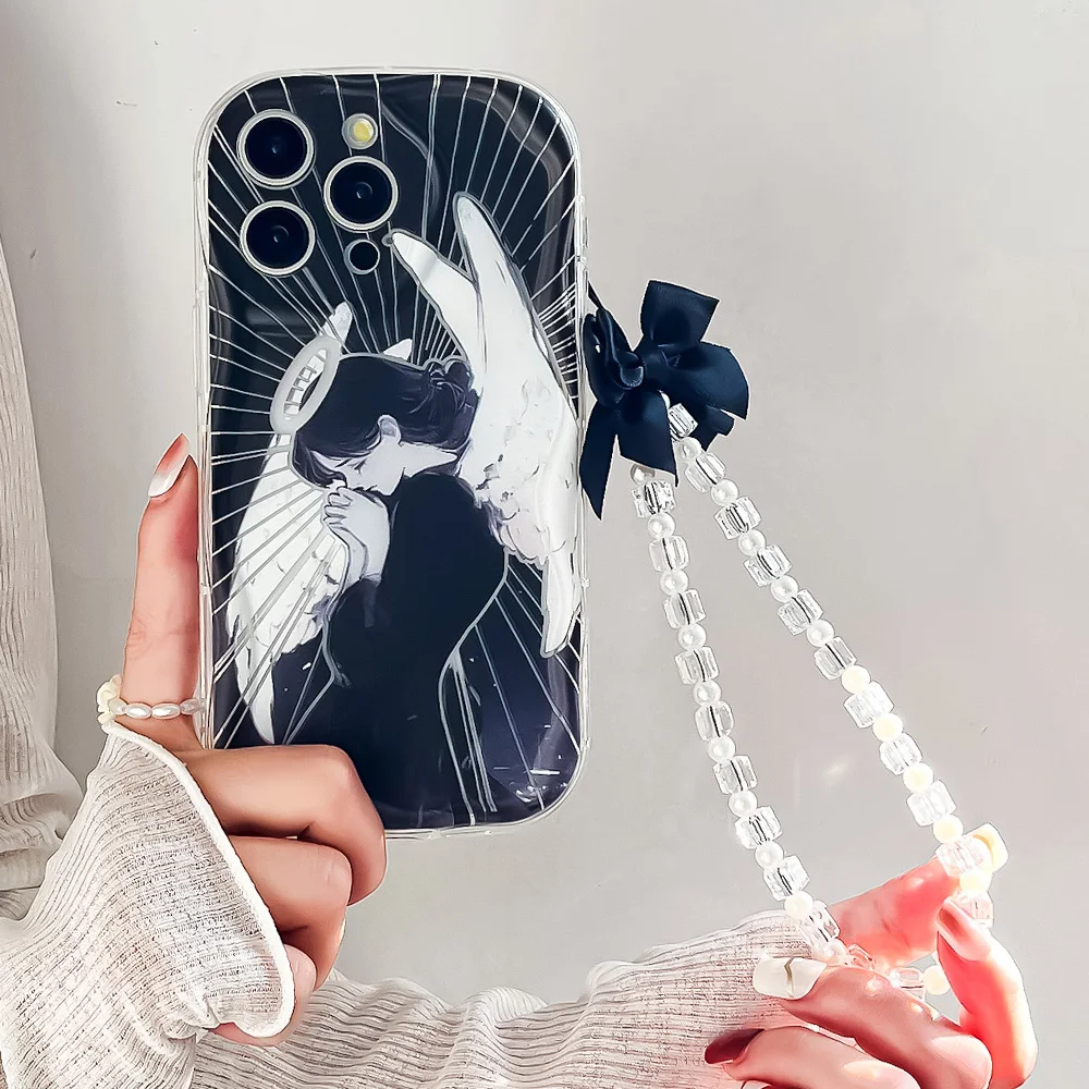 Angel-Girl-Wrist-Chain-Phone-Case-Fo-Huawei-Honor-70-50-60-90-20-Pro ...
