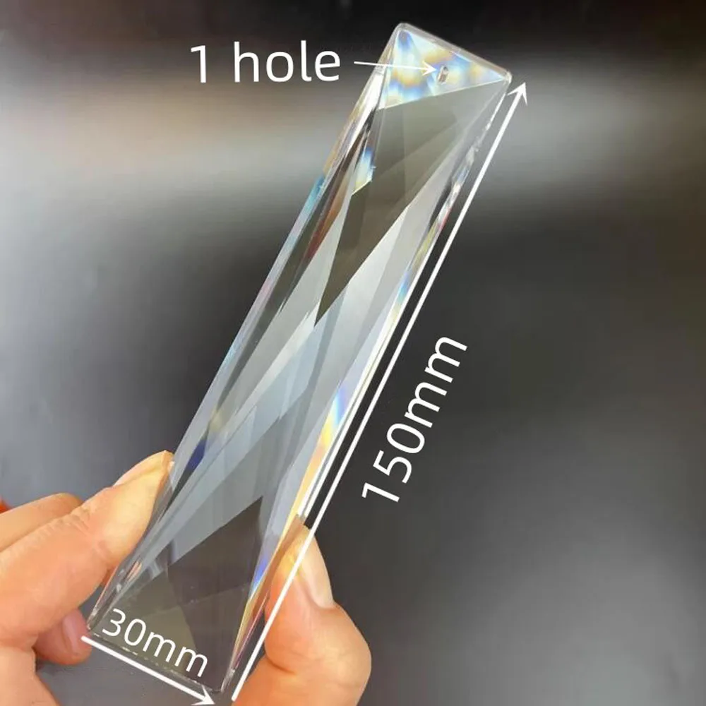 Camal-5PCS-30-150mm-Crystal-Long-Faceted-Rectangle-Glass-1Hole-Pendant ...