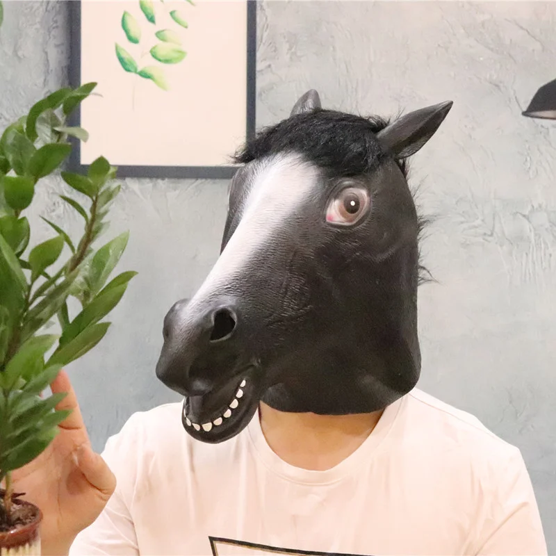 Black Horse Head Mask