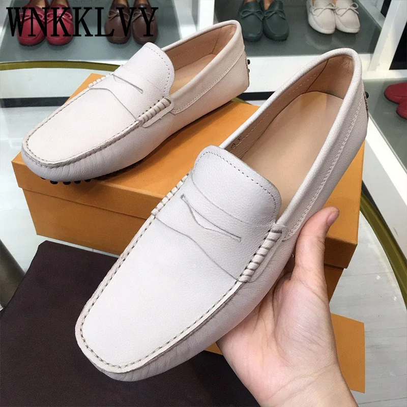 New-Spring-Autumn-Simple-Doudou-Shoes-Women-Genuine-Leather-Antiskid ...