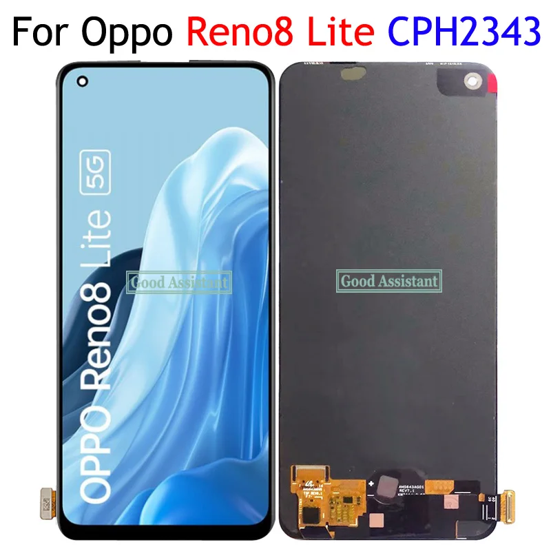 6.43" Original Amoled Black For Oppo Reno8 Lite Reno 8 Lite CPH2343 LCD ...