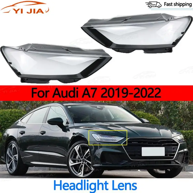 YI JIA For Audi A7 2019-2022 Headlamp Cover Transparent Lamp Headlight ...