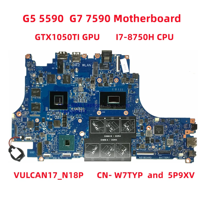 New-FOR-dell-G5-5590-7590-Laptop-Motherboard-CN-05P9XV-5P9XV-0W7TY9 ...