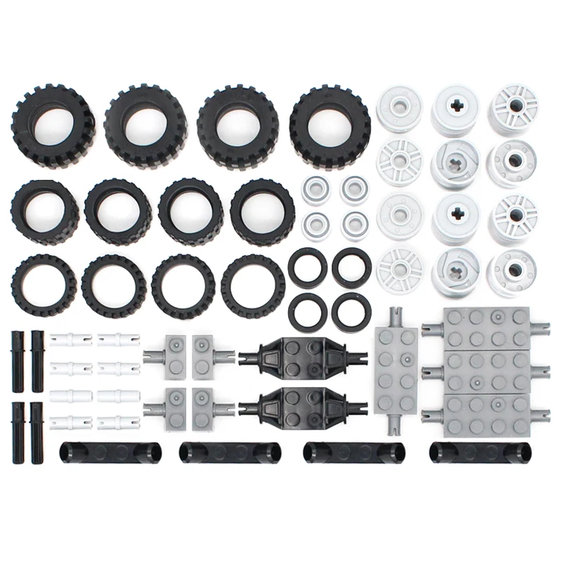 56PCS-lot-Moc-Technical-Wheel-Building-Blocks-Bricks-Pin-Tyre-Axle ...