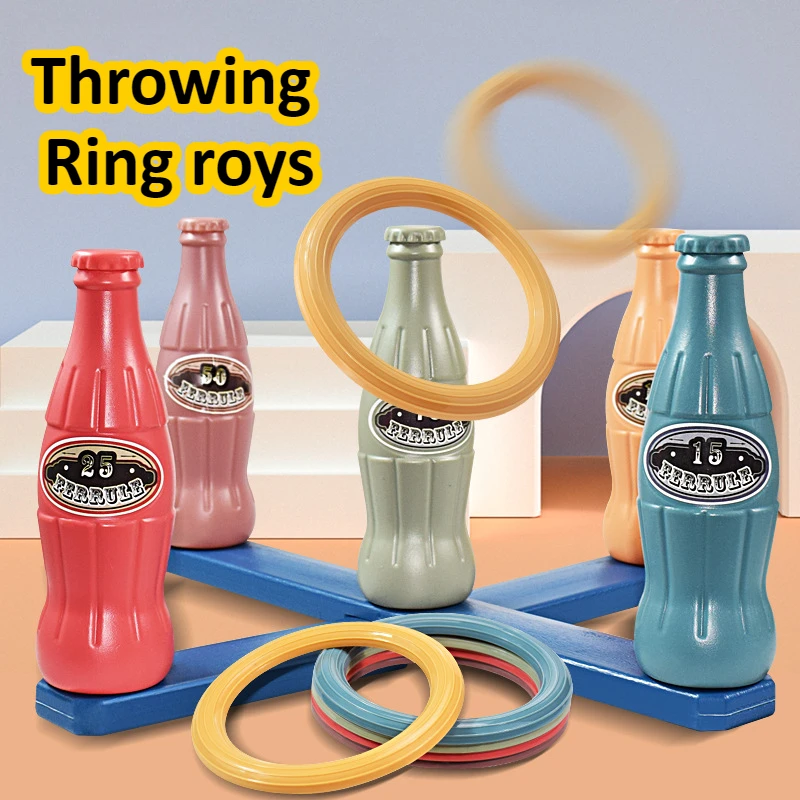 Kids-Ring-Toss-Game-Set-with-Simulation-Wine-Bottle-Rings-Early ...