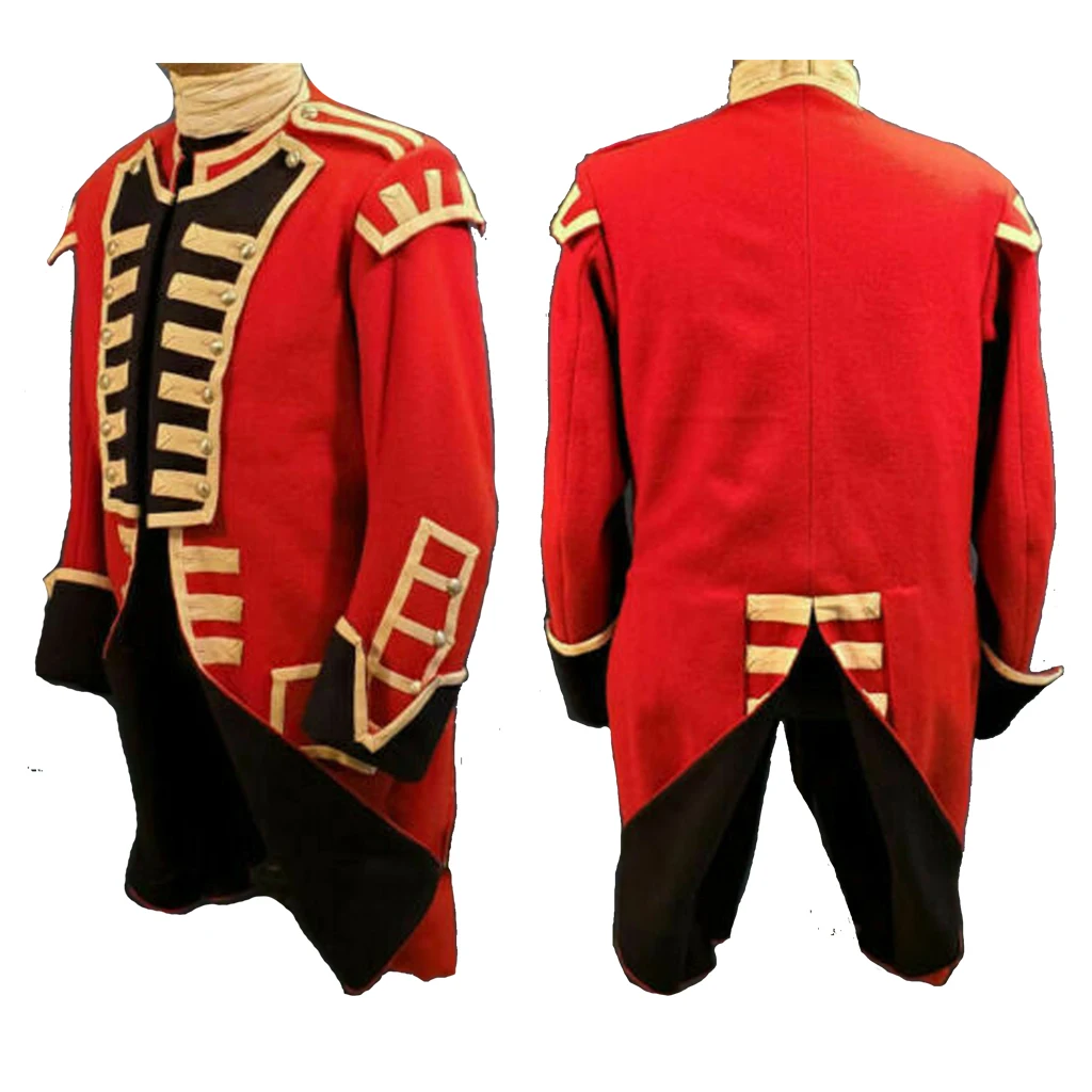 Halloween Costumes Mens Red British War Military Costume Jacket 60th ...
