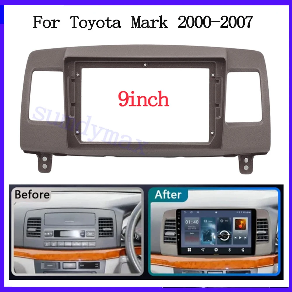9inch-Car-Radio-Fascia-For-TOYOTA-MARK-II-JZX110-2000-2004-Stereo-Frame ...