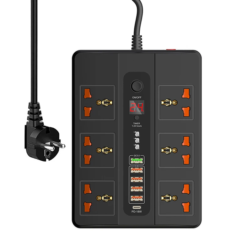 Timer-Power-Strip-Surge-Protector-2500W-6-Outlets-6-USB-Ports-1USB-C-EU ...