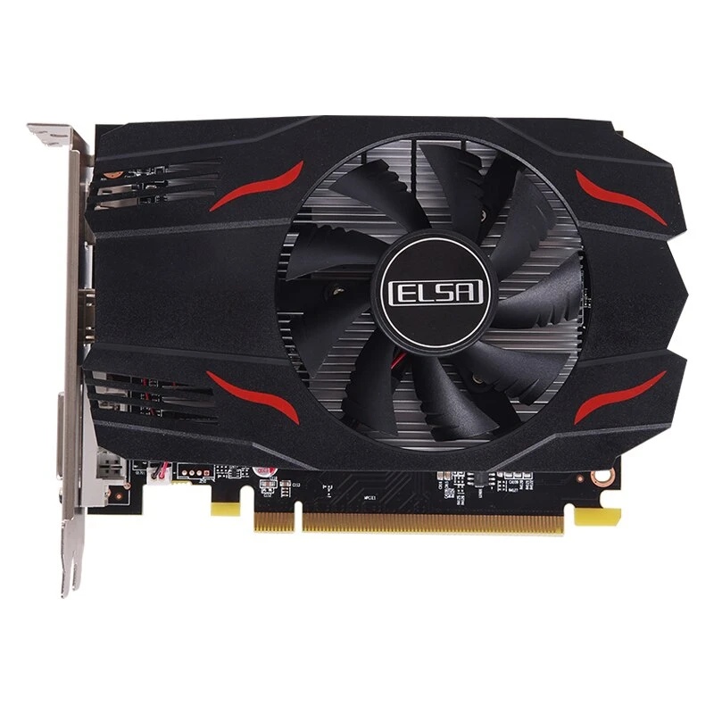 ELSA Radeon AMD RX550 8G 128 비트 GDDR5 그래픽 GPU 데스크 컴퓨터 게임용 비디오 카드 ...