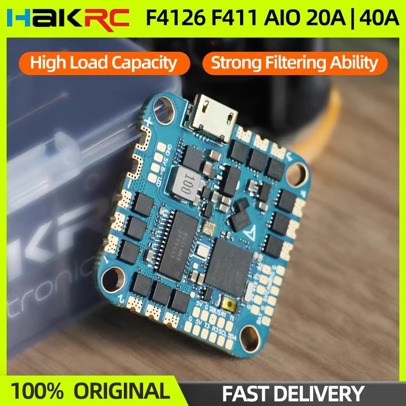 HAKRC-F4126-F411-AIO-Flight-Controller-FC-BLHELI-S-20A-40A-ESC-2-6S ...