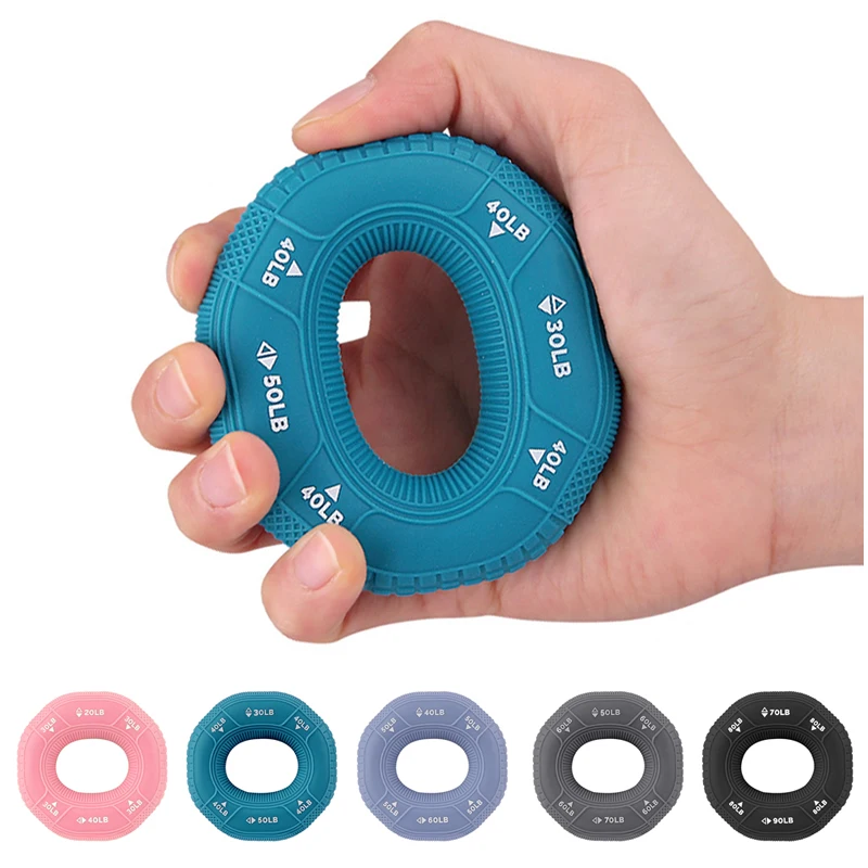 Silicone-Finger-Gripper-Hand-Strength-Gripping-Ring-Exercise-Wrist ...