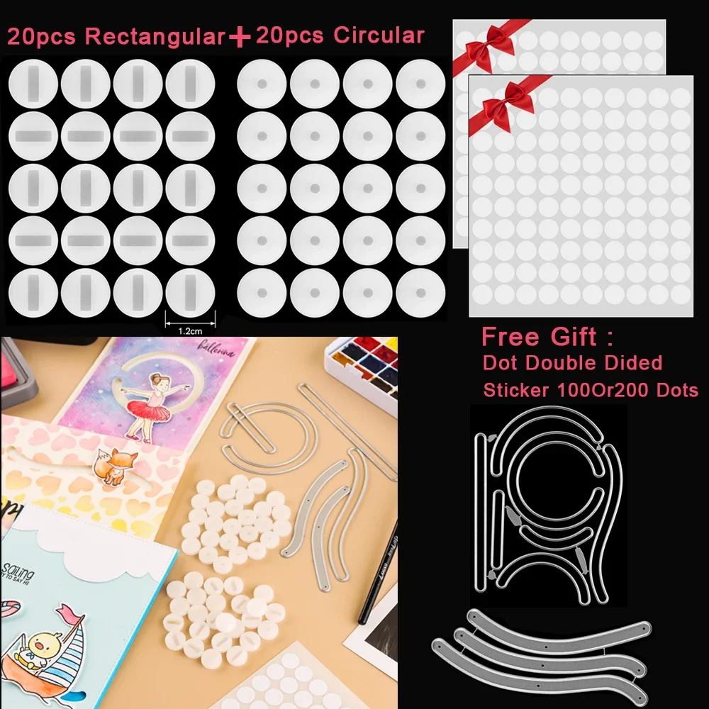 Gliders Slider Rotating Sliding Track Slider Dies Set Adhesive Sheet ...