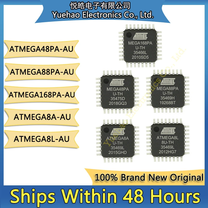 Atmega48pa Au Atmega88pa Au Atmega168pa Au Atmega8a Au Atmega8l Au Atmega New Original Ic Mcu