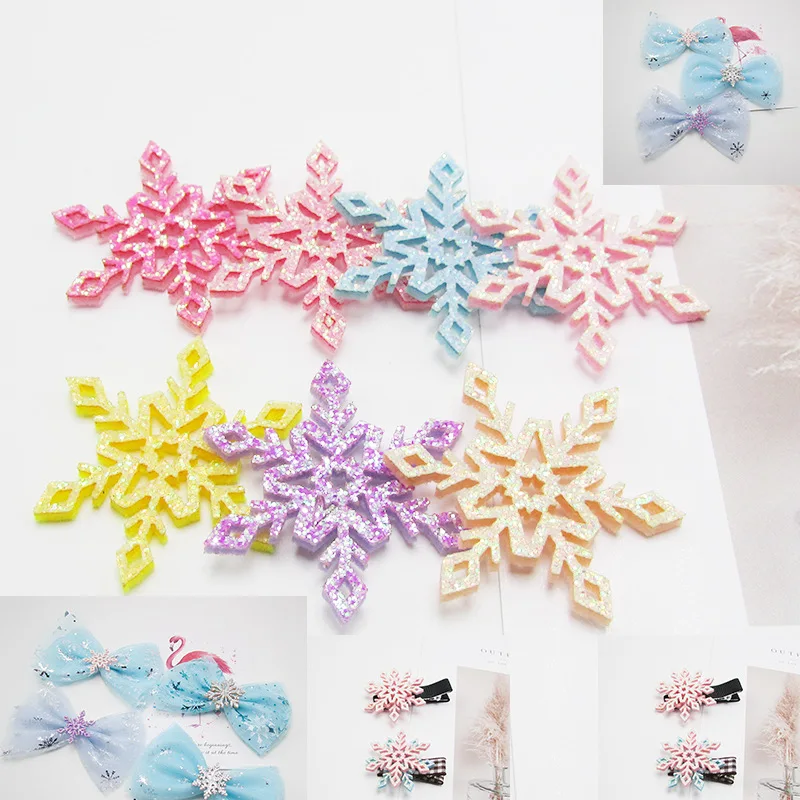 50Pcs-3cm-Gold-Powder-Snowflake-Hair-Accessories-Clip-DIY-Materials ...