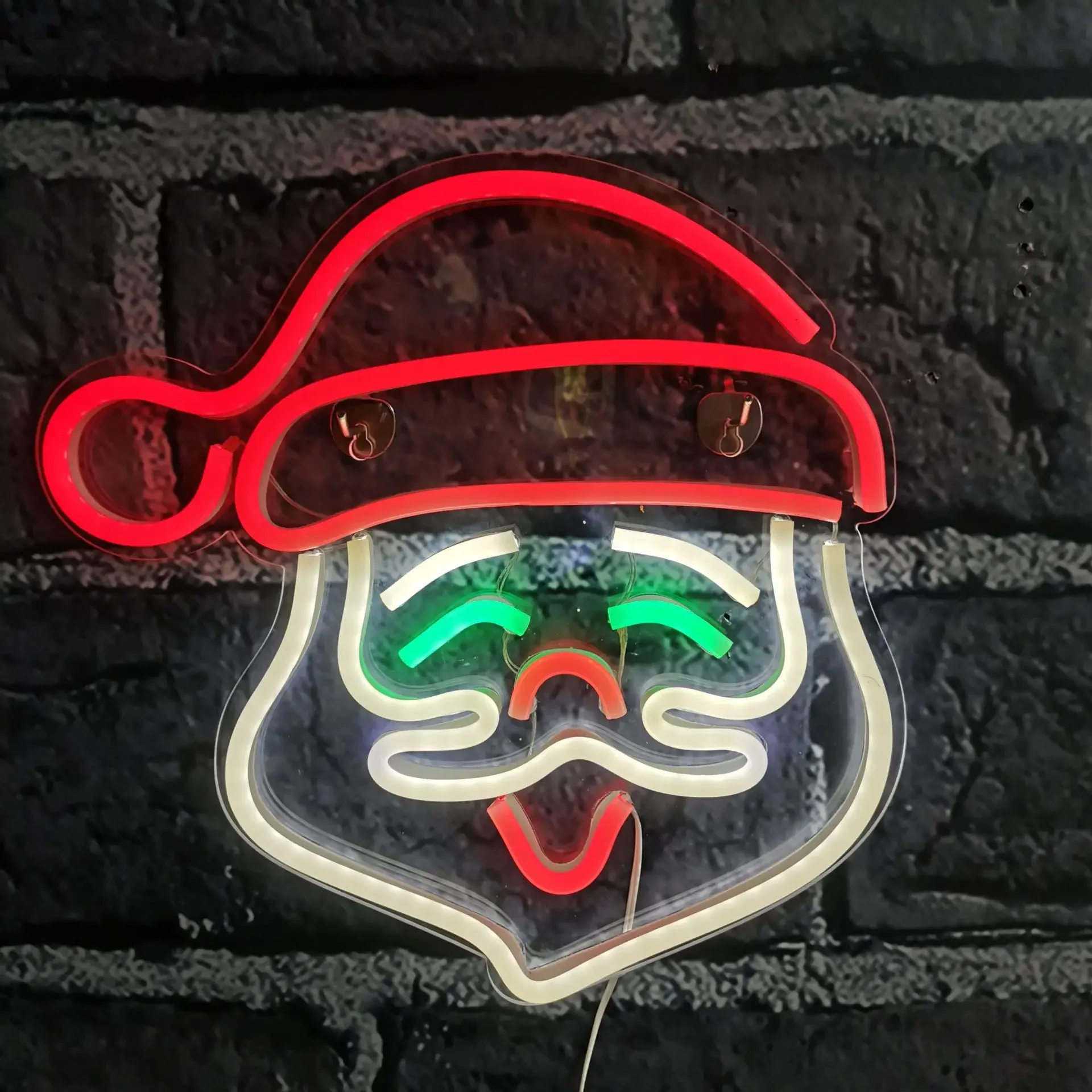 Santa-Claus-Neon-Light-Bells-Christmas-Tree-LED-Sign-Lamp-Decoration ...