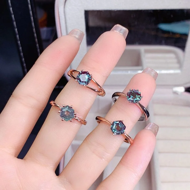 Real Alexandrite Rings