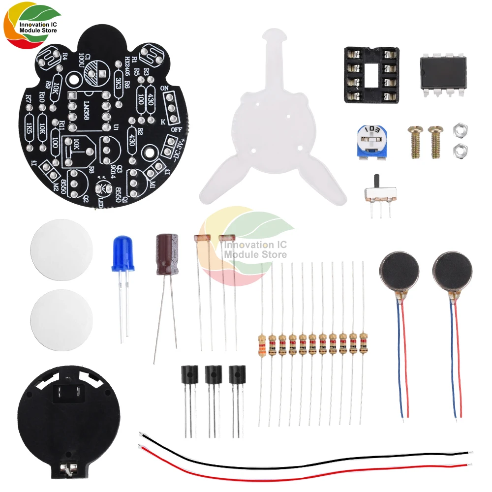 Photosensitive Mobile Robot Kit Firefly DIY Bulk Tail Breathing Light ...