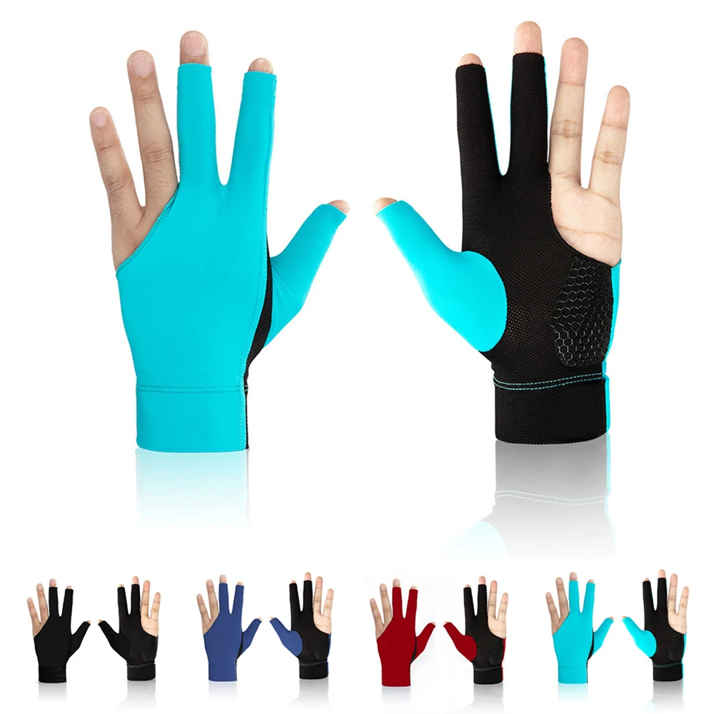 1PCS Breathable Snooker Cue Glove 3 Finger Billiard Gloves Snooker ...