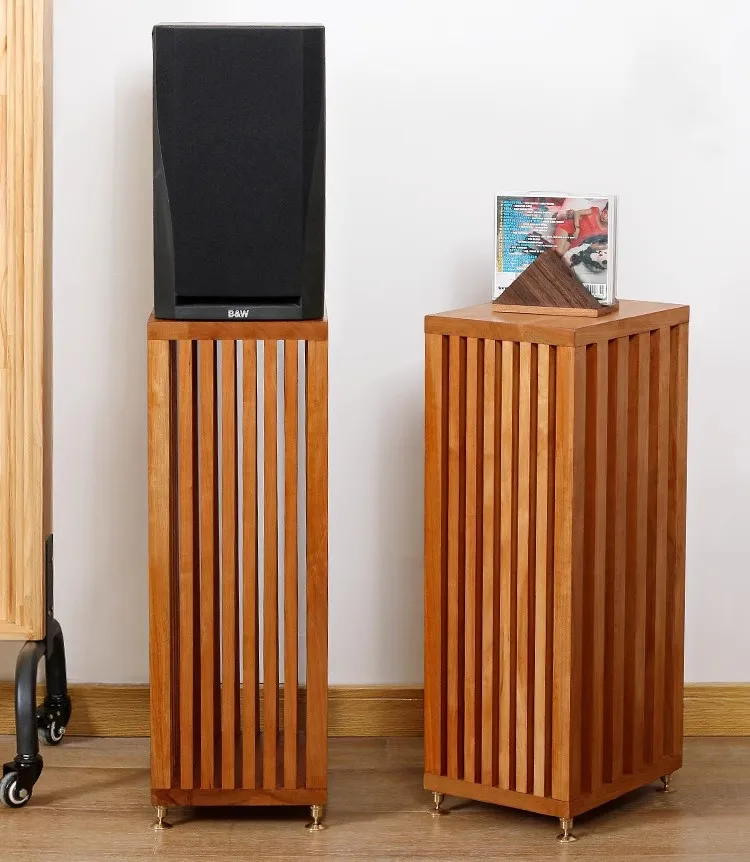 B-723-Cherry-Wood-Bookshelf-Speaker-Stand-Floor-Speaker-Stand-HiFi ...