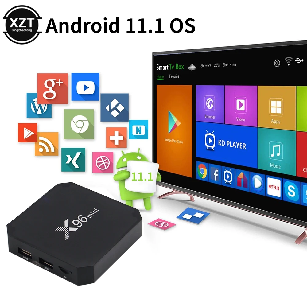 X96 Mini TV Box Android 11,lecteur réseau intelligent,Amlogic H313 ...