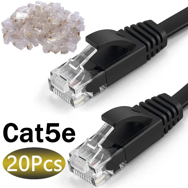RJ45-Cat5e-Cat6-Connector-Crystal-Unshielded-Ends-8Pin-Modular-Network ...